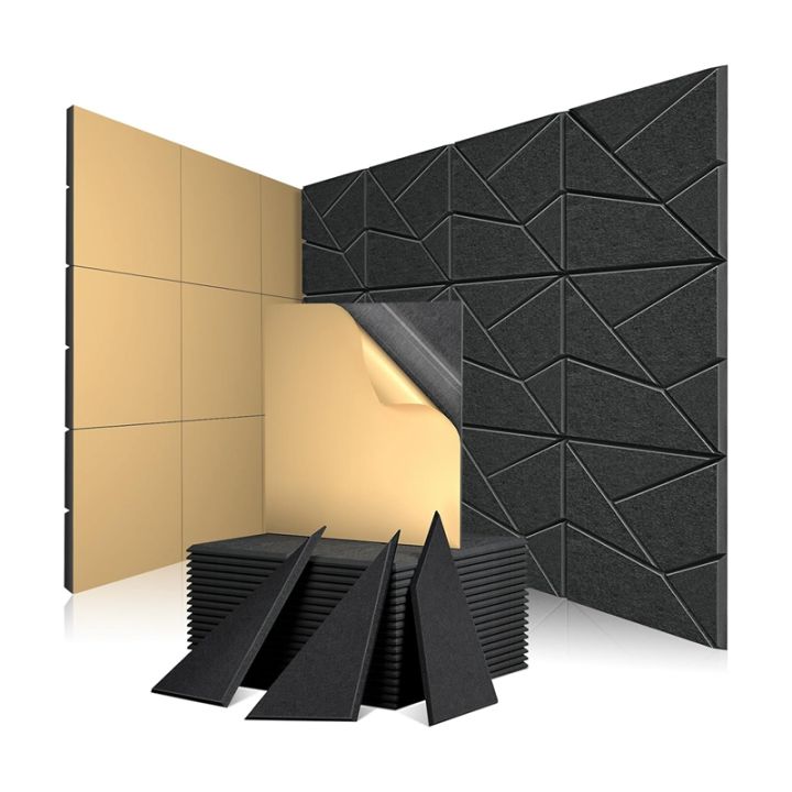 TECHCHIP-12 Pack Soundproof Wall Panels Acoustic Panels Sound Absorbing ...