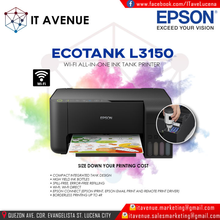Epson EcoTank L3150 Wi-Fi All-in-One Ink Tank Printer | Lazada PH