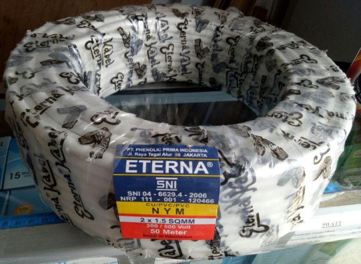 Kabel Listrik Eterna NYM 2x1.5 50MTR ROLL | Lazada Indonesia