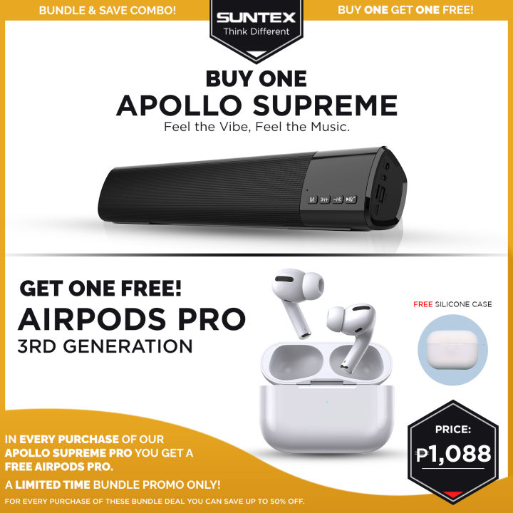 Suntex Apollo Supreme Speakers + TWS Air-Pro 3rd Generation Buy One Get ...