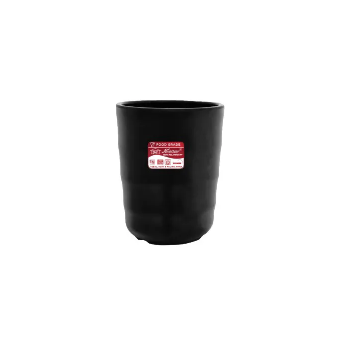 Gelas Ocha/ Gelas Minum Melamine Hitam Ulir Hoover TB11-3 Food Grade ...