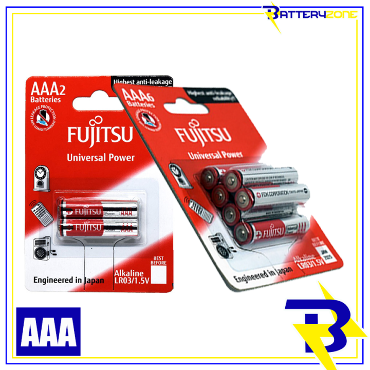 Fujitsu AAA Alkaline Battery 1.5volts AAA LR03 Disposable Heavy Duty ...