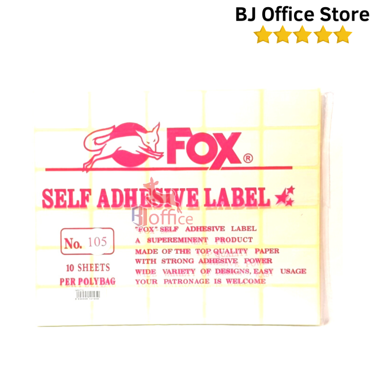 Kertas / Label Stiker Fox No. 105 ukuran 25 x 38 mm | Lazada Indonesia