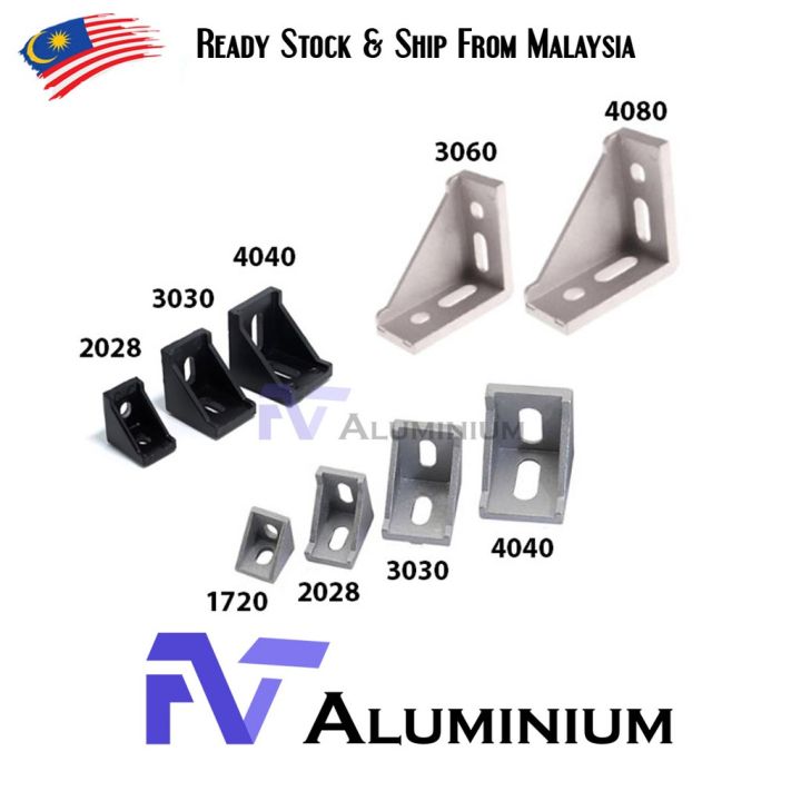 L Corner Bracket Gusset Element L Bracket Connector 1720 2028 3030 4040 ...