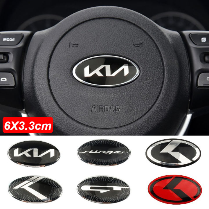 JC| 1 Piece 6X3.3CM Car Steering Wheel Center Logo Cover Badge Emblem ...