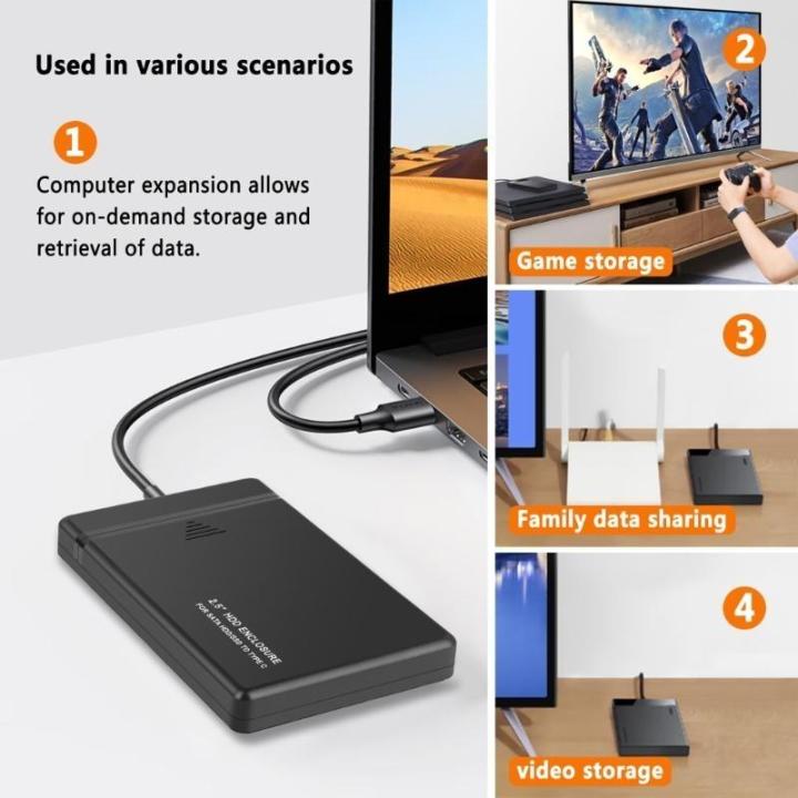 2.5inch External Hard Drives Enclosure USB3.0/USB2.0/Type C Hard Disk ...
