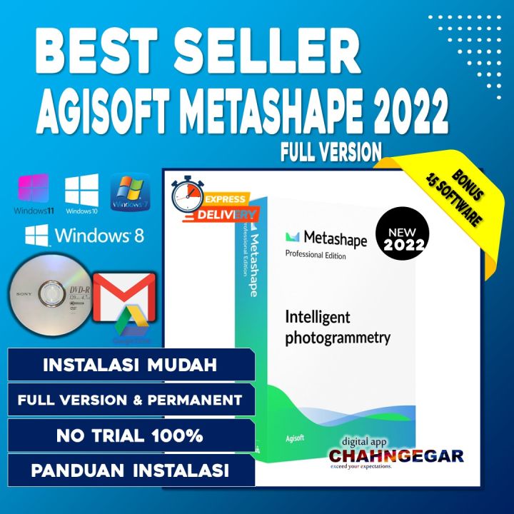 Agisoft Metashape Pro 2023 Lisensi lifetime Software Design untuk photogrammetry Process digital ...
