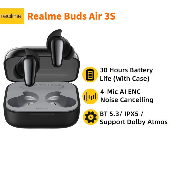Realme Buds Air 3S TWS Earphone Bluetooth 5.3 Wireless AI ENC Call Noise Cancelling 30 Hour ...