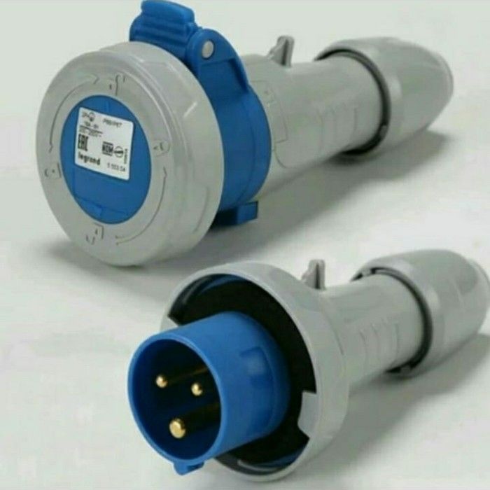 Legrand Set Mobile Socket + Straight Plug IP67 2P+E / 3 Pin 63A ...