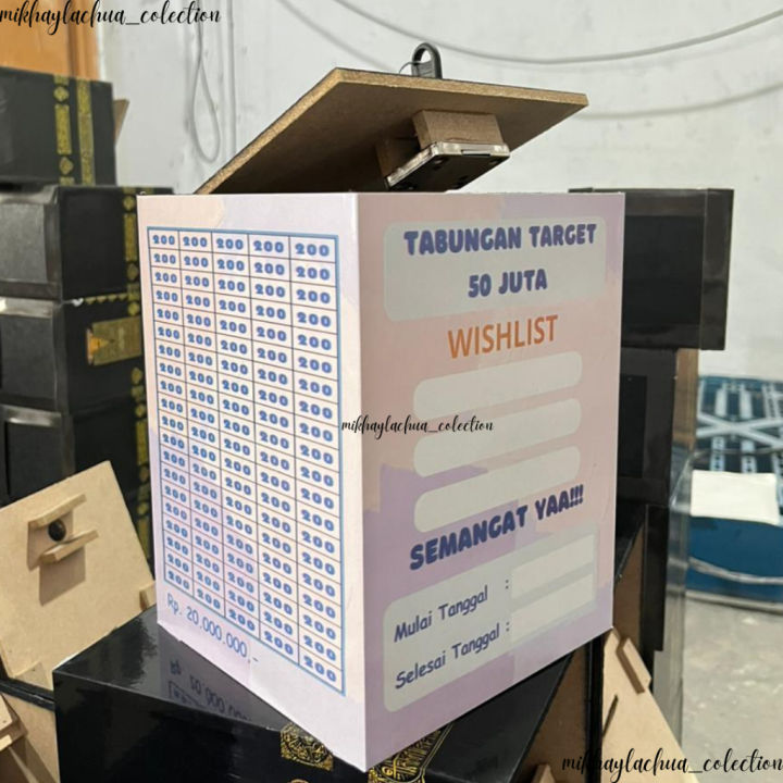 CELENGAN TARGET VIRAL BESAR + KUNCI TARGET 50JT 100JT JUMBO 15X15X20CM ...