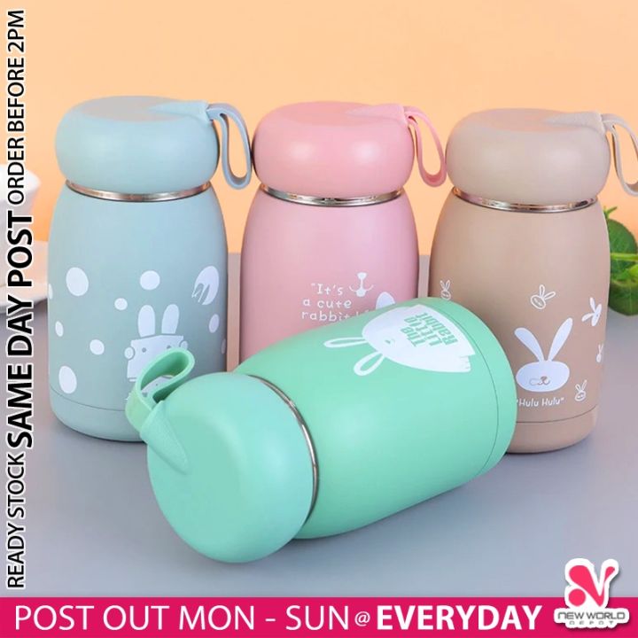 𝗠𝗜𝗡𝗜 𝗦𝗜𝗭𝗘 》Stainless Steel Cute Rabbit Thermal Flask 320ml Insulation ...