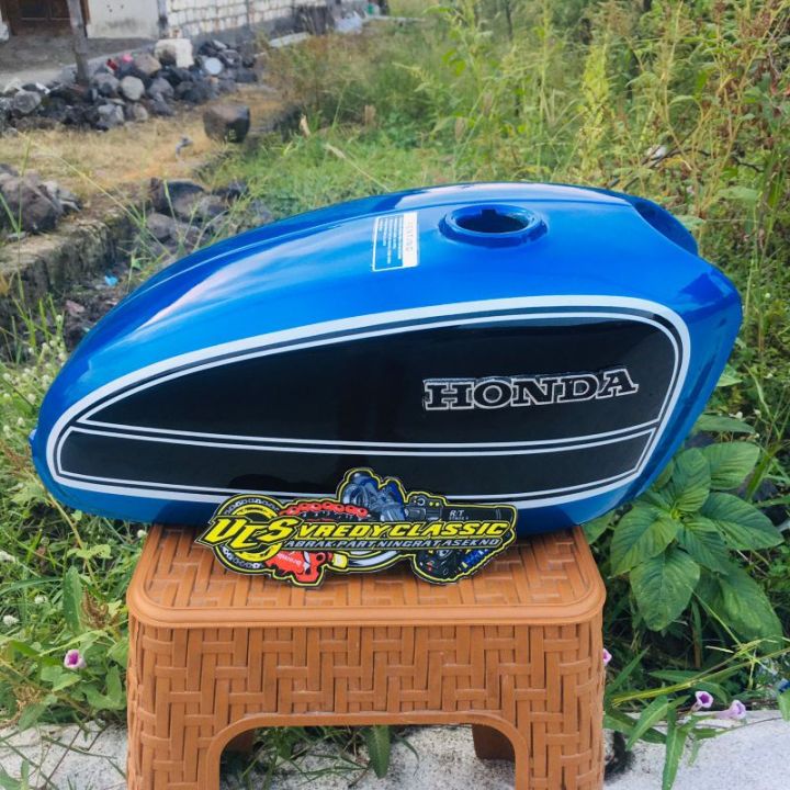 tengki CB125 CB100 BIRU JAPAN galvanis cat kualitas original | Lazada ...