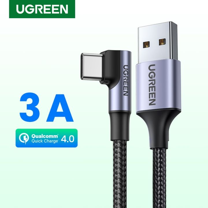 UGREEN USB C Cable Right Angle USB A to Type C 3A Fast Charger Cable ...