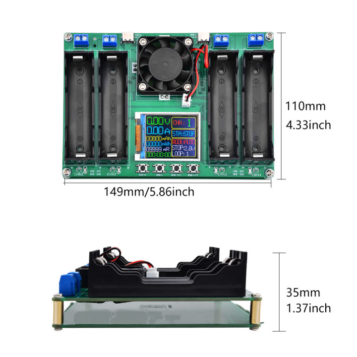 【Shop Now and Save】 4 Channel 18650 Lithium Tester Module Mah Mwh ...