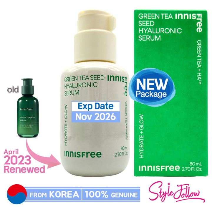 ️NEW Package ️[INNISFREE] Green Tea Seed Hyaluronic Serum 80ml | Lazada