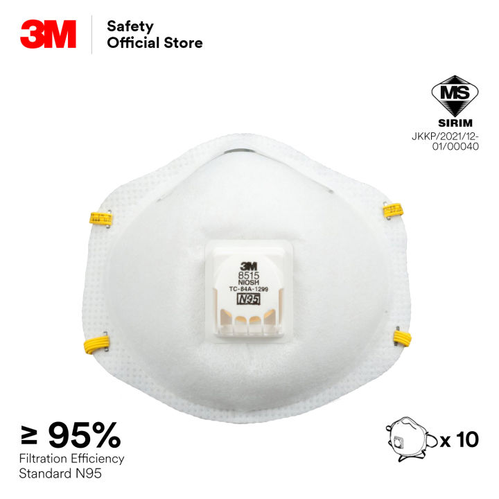 3M™ 8515 N95 Particulate Light Welding Disposable Respirator with Cool ...