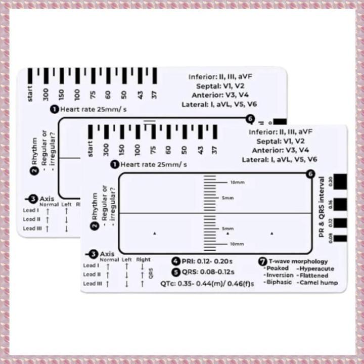 (MYRG) 2pcs ECG 7-Step Ruler Rapid and Rapid Heart Analysis and ...