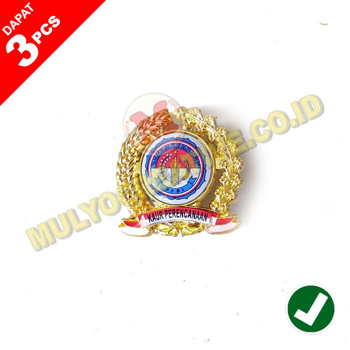 Lencana Pin PPDI Kaur Perencanaan Pin Bros Kaur Model Padi Kapas Murah ...