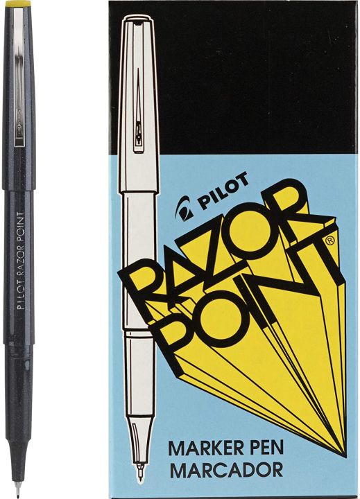 PILOT Razor Point Fine Line Marker Stick Pens, Ultra-Fine Point (0.3mm ...