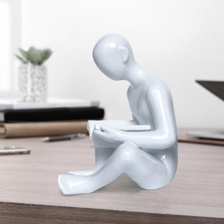 Dovewill รูปปั้นตัวอ่านเรซิ่น,ของตกแต่งบ้านออฟฟิศ | Lazada.co.th
