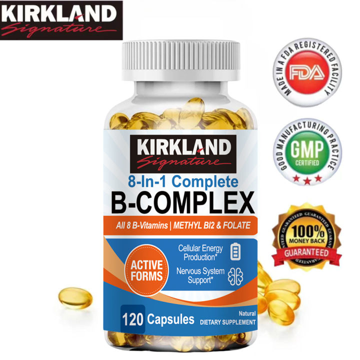 KIRKLAND 8-in-1 Vitamin B Complex for Men and Women Super Complex ...