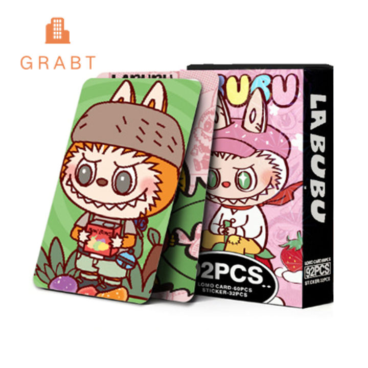 GRABT 92ชิ้น LABUBU Photocards POPMART The-Monster Rabies บัตรภาพพิมพ์ ...