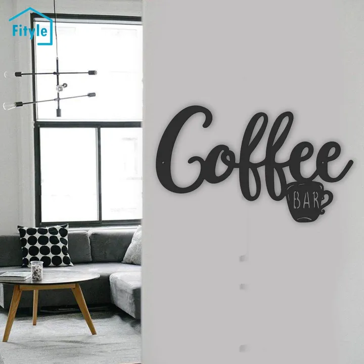 Fityle Coffee Bar Letter Sign Hanging Wall Art Sign Plaque for ...