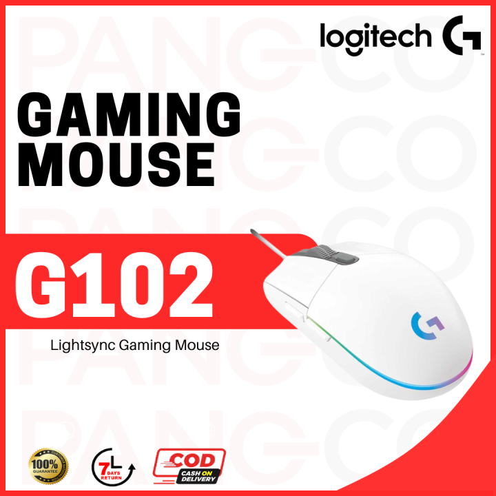 Logitech G102 Gaming Mouse 8000DPI Adjustable RGB Macro Programmable Mechanical Button Wired ...