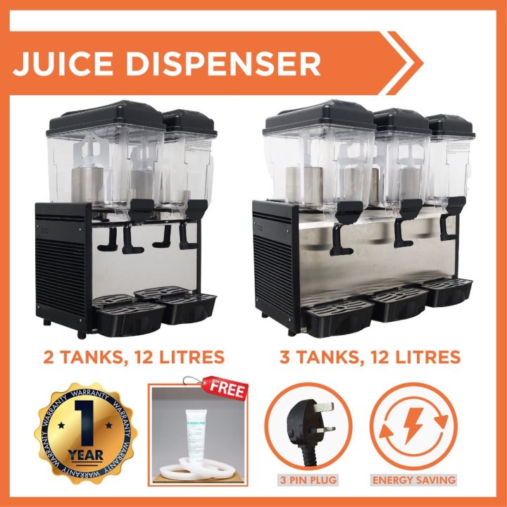 BRAVO Juice Dispenser Cold Beverage Dispenser Cold Dispenser 12 Liter 2 ...