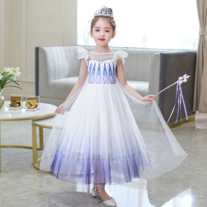 Girls Cosplay Elsa 2 Anna Party Dress Snow Queen Costume Kids Children ...