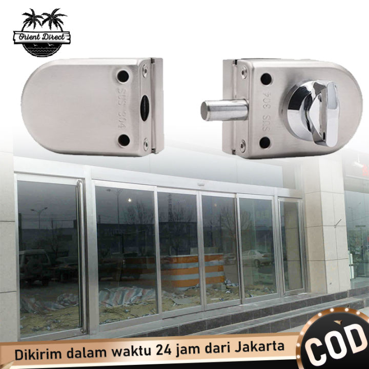 Kunci Pintu Kaca 10 - 12 Mm Double Glass Door Lock Kunci Pintu Grendel Slot Pintu Kaca Untuk ...