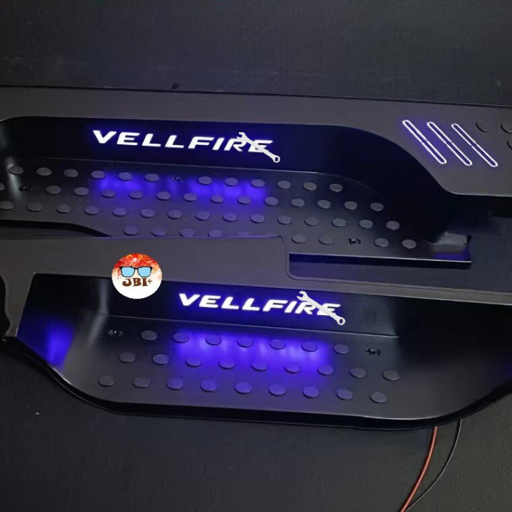 Toyota Alphard Vellfire AGH30 LED Door Side Step Sill Plate Stainless ...