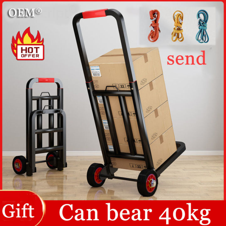 Free tying rope 50KG Foldable Lightweight Trolley with wheel Trolley ...
