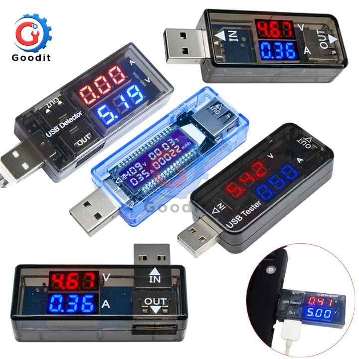 LED Digital Dual USB Port Current Voltage Charging Test Detector Tester ...