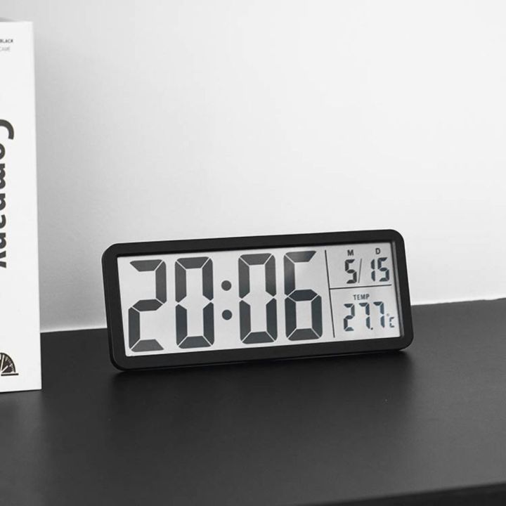 WEARY Wall-mounted Electronic Wall Clock Multi-functional Temperature ...