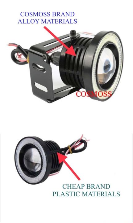 LED 100W 3.5 inch 89mm R500 Universal MATERIAL ALLOY Angel Eyes Fog ...