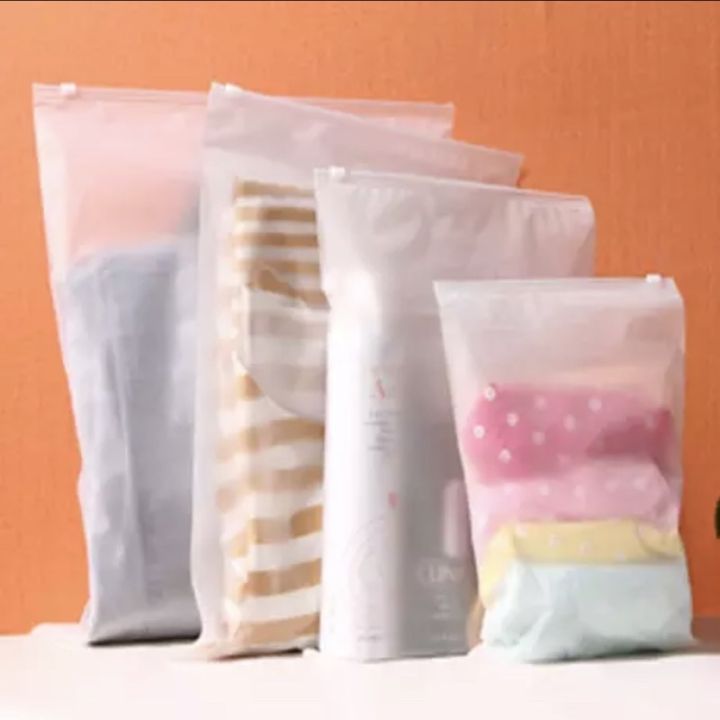 Zipper PVC Ziplock per 20 lembar Plastik packing Pakaian OPP tebal ...