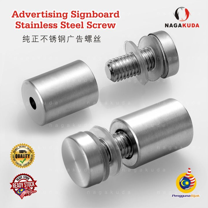 [Lazada Best Seller] Stainless Steel Advertising Signboard Screw Holder ...