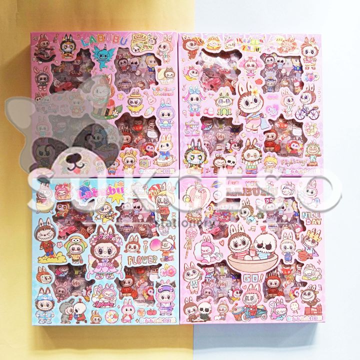 Labubu Sticker Box - Stiker Anti Air Labubu Isi 100 Lembar Murah ...