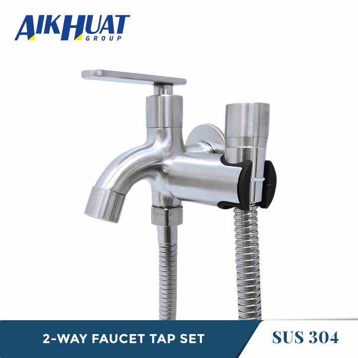 SUS304 Stainless Steel 2-Way Faucet Tap Bidet Sprayer Holder With ...