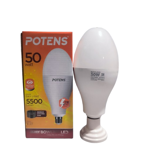 POTENS GLORY LAMPU LED BOWLING MODEL MERCURY 50W 50 WATT PUTIH SNI ...