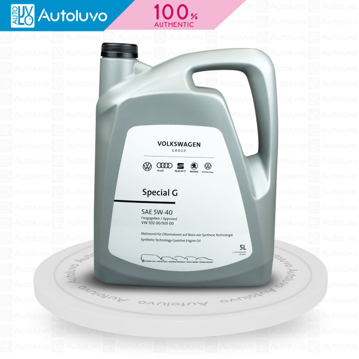Genuine VW Engine Oil VW 5w40 Synthetic Technology (Special G) Motor ...