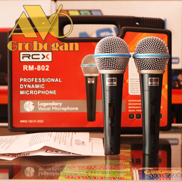 Mic Vokal RCX RM802 Microphone Dinamik Mik Karaoke Instrument Isi 2 ...