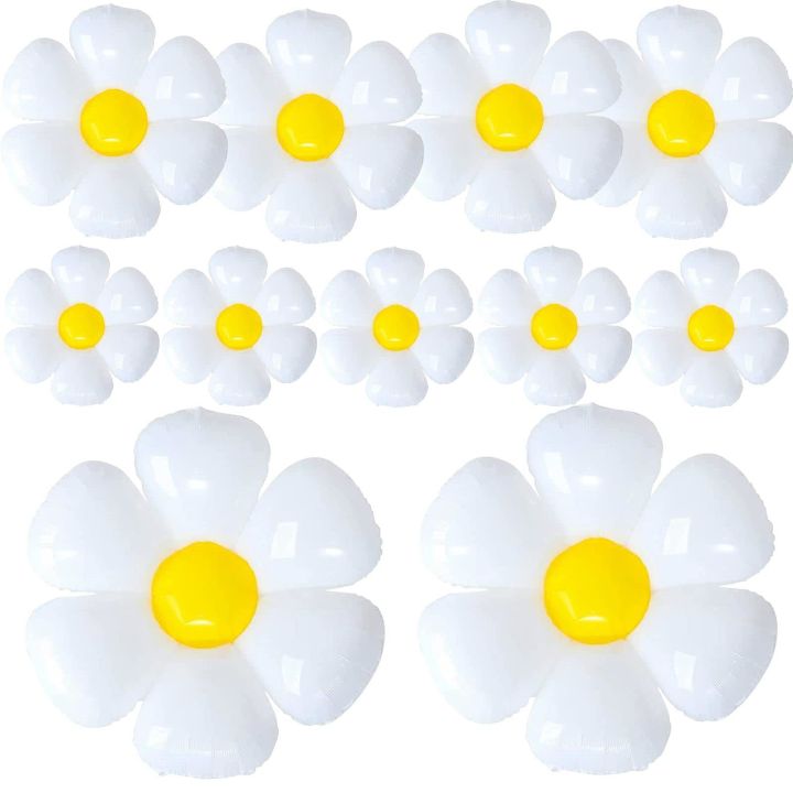 Daisy Balloons-White Daisy Flower Aluminum Foil Balloon for Birthday ...