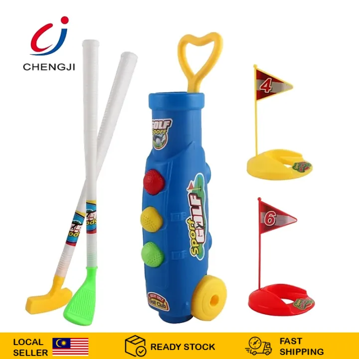 Mainan Mini Golf Kids Mini Golf Club Set Golf Cart With Wheels 2 ...
