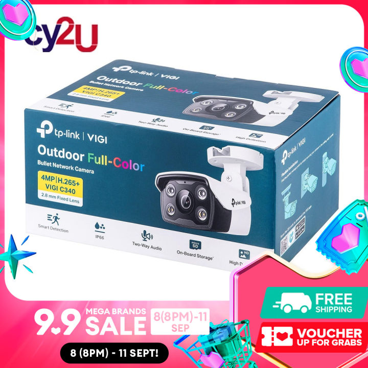 TP-Link 4MP VIGI C340 2.8mm Fixed Lens Outdoor Full Colour High ...