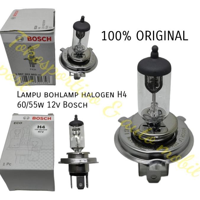 LAMPU BOHLAMP HALOGEN H4 12V 60/55W BOSCH ORIGINAL LAMPU STANDAR H4 cod ...