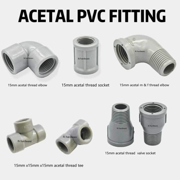 15MM PVC ACETAL FITTING/THREAD ELBOW/ M&F THREAD ELBOW/THREAD SOCKET ...
