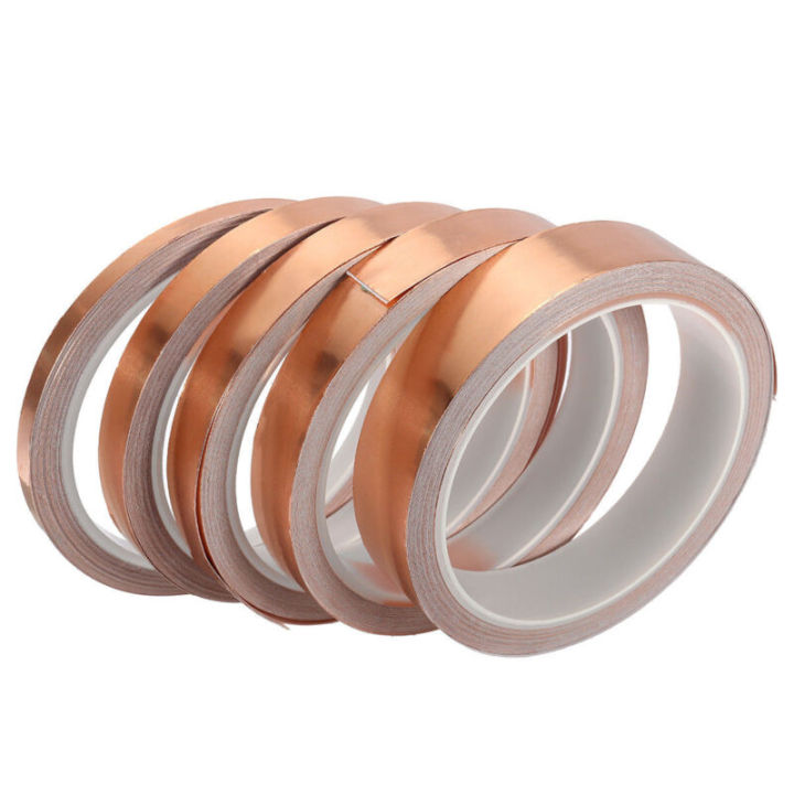 1 roll of electric copper foil shielding tape 5/6/10/12/15/20/50MM ...