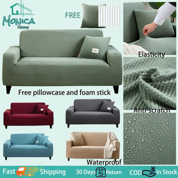 【Ready Stock+COD】Corn Granules Waterproof Sofa Seat Cover Stretchable 1 ...